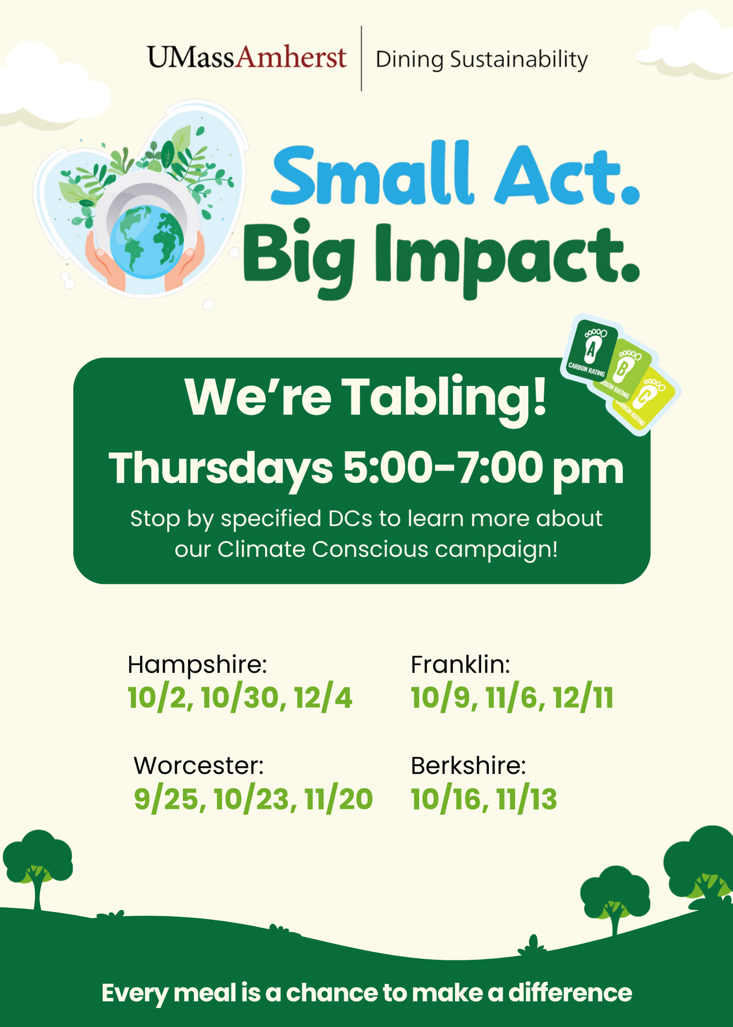 Worcester Tabling - UMass Dining Sustainability