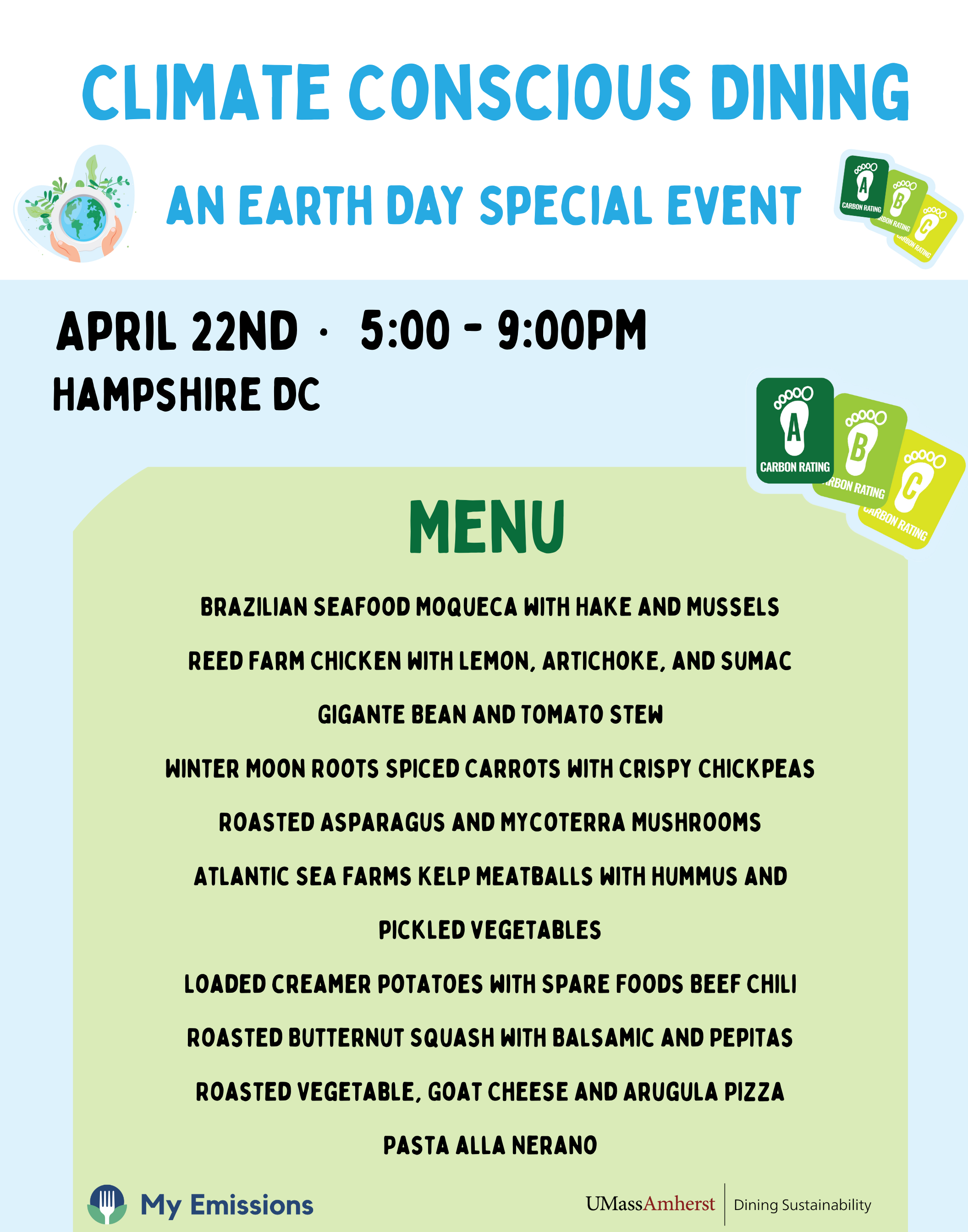 Climate Conscious Dining an Earth Day Special Event - UMass Dining ...